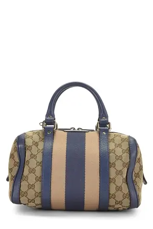 Gucci Original Gg Web Boston Bag - Blue