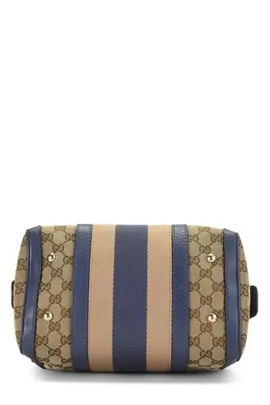 Gucci Original Gg Web Boston Bag - Blue