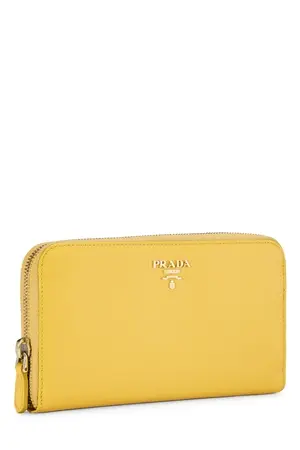 Prada Saffiano Zip Around Wallet