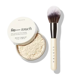 HALEYS BEAUTY Blurring Setting Powder & Brush Duo - Translucent Honey