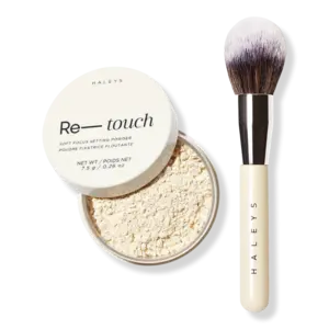 HALEYS BEAUTY Blurring Setting Powder & Brush Duo - Translucent Honey