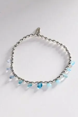 Anthropologie Floating Crystal Bracelet Silver/clear
