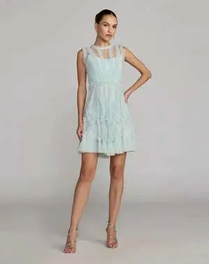 Mac Duggal Micro Ruffle Mini Dress