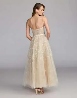 MAC DUGGAL COLLECTION Embellished Lace A-line Midi Dress