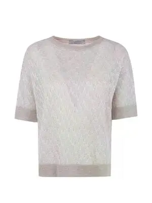 D.exterior Zigzag-pattern T-shirt - Neutrals
