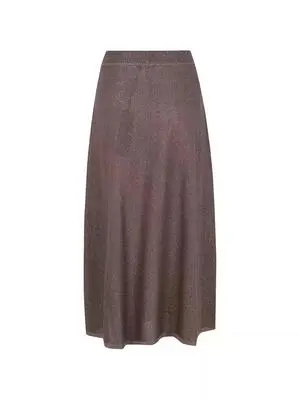 D.exterior A-line Maxi Skirt - Brown