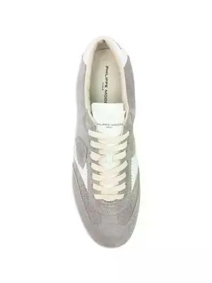 Philippe Model Panelled Leather Sneakers - Grey