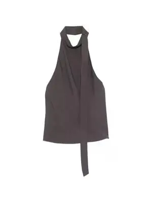 ALYSI Halterneck Sleeveless Top - Grey