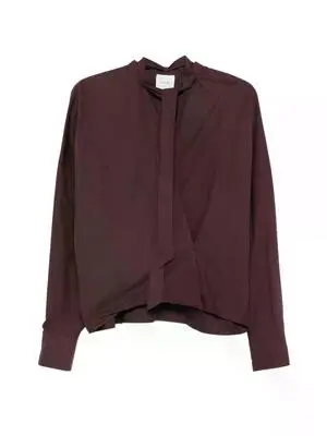ALYSI Wrap-effect Blouse - Purple