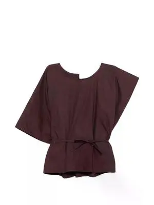 ALYSI Tie-waist Blouse - Purple