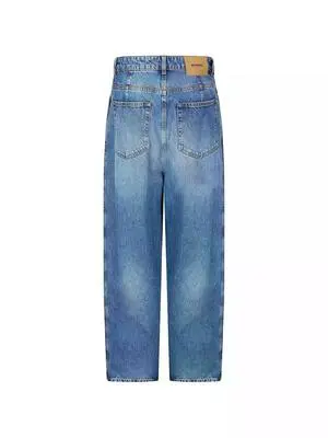 HED MAYNER Pleated Denim Straight Leg Jeans