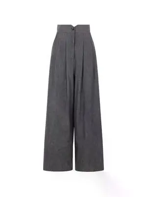 Dusan Pleated-detail Trousers - Grey