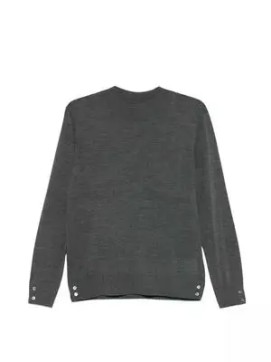 IVORY PARIS Buttoned Mock-neck Sweater - Grey