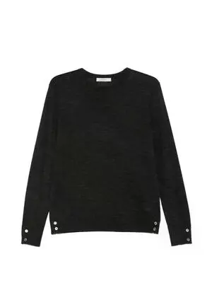 IVORY PARIS Button-cuff Crew-neck Sweater