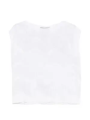 D.exterior Chevron Tank Top - White