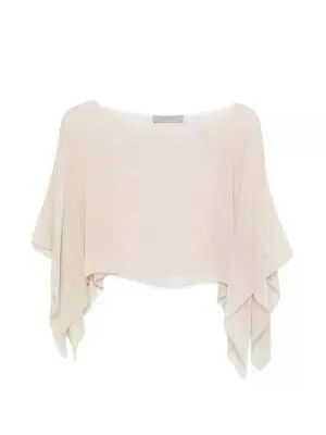 D.exterior Draped Cape Top - Neutrals