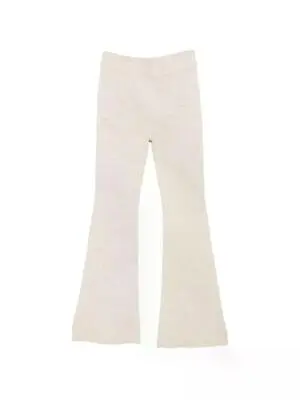 Eric Bompard Ribbed Flared Trousers - Neutrals