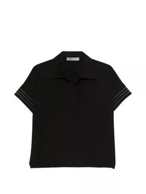 D.exterior Short-sleeved Top - Black