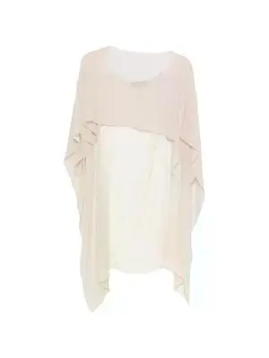 D.exterior Ruffled Top - Neutrals