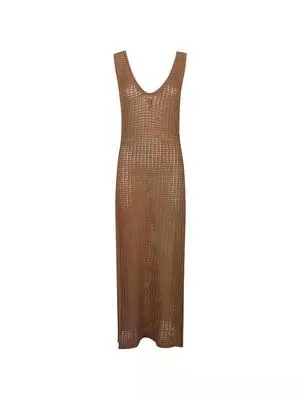 HINNOMINATE V-neck Maxi Dress - Brown