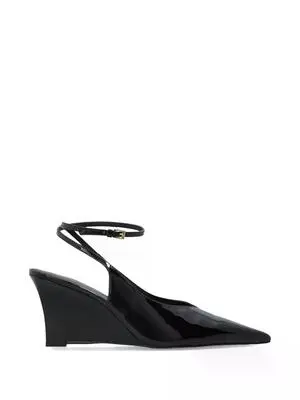 BLACK SUEDE STUDIO 70mm Eliana Pumps - Black