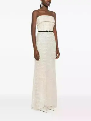 Elie Saab Sequin Embellished Maxi Dress
