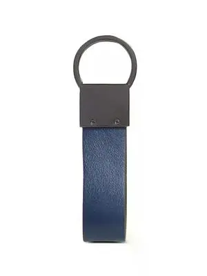 LANCEL Dragonne Cowhide Leather Keyring - Blue