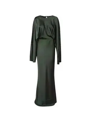 Norma Kamali Reverse Obie Long-sleeved Maxi Dress