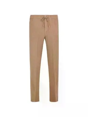 120% Lino Drawstring Trousers - Neutrals
