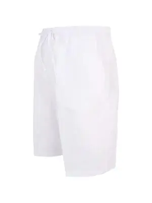 120% Lino Drawstring Bermuda Shorts - White