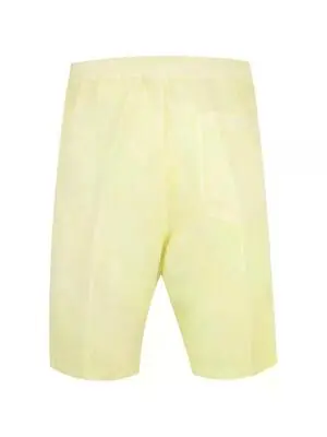120% Lino Drawstring Bermuda Shorts - Yellow
