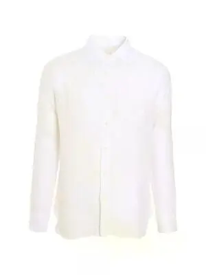 120% Lino Long-sleeve Shirt - White