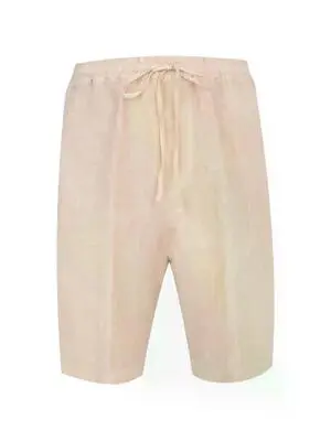120% Lino Drawstring Bermuda Shorts - Neutrals