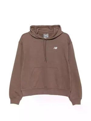 NEW BALANCE Logo-detail Hoodie - Brown