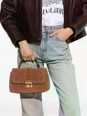 Michael Kors Tribeca Studded Top-handle Tote Bag - Brown