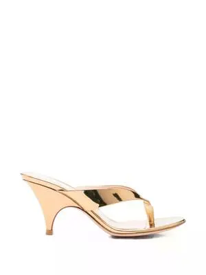 GIANVITO ROSSI Silk Sandals - Gold