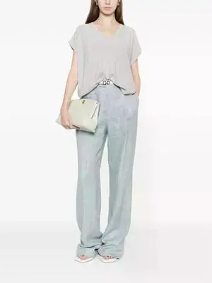 Fabiana Filippi V-neck T-shirt - Grey