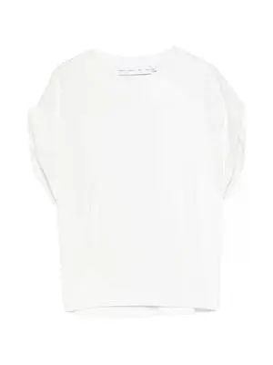 Proenza Schouler White Label Cuffed-sleeve T-shirt - White