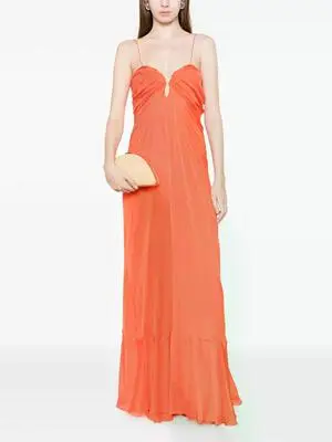 Raquel Diniz Sambra Ruched Dress - Orange