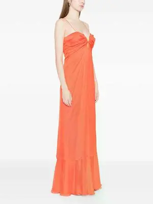 Raquel Diniz Sambra Ruched Dress - Orange