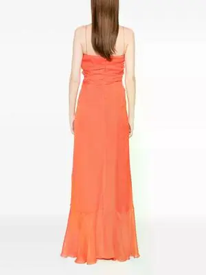 Raquel Diniz Sambra Ruched Dress - Orange