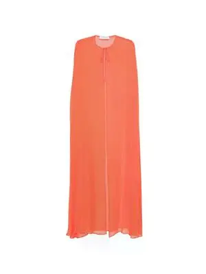 Raquel Diniz Bianca Tie-neck Cape - Orange