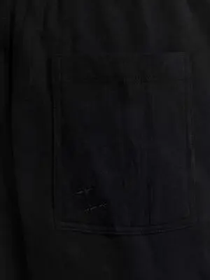 LANEUS Patch Pocket Fleece Shorts - Black
