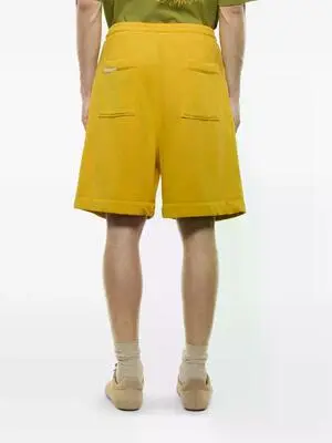 LANEUS Fleece Drawstring Shorts - Yellow