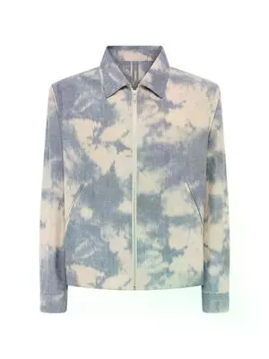 LANEUS Tie-dye Zip Jacket - Blue
