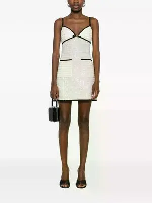Elie Saab Sequined Mesh Mini Dress