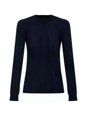 Moncler Logo Ribbed Top - Blue