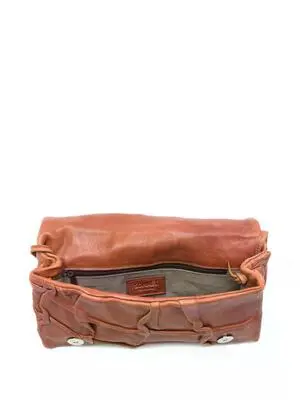 SOMMET Soffietta Leather Clutch Bag - Brown