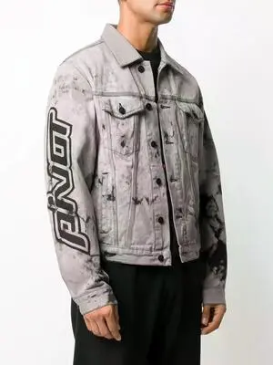 Off-White Tie-dye Print Denim Jacket