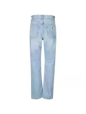Carhartt Work In Progress Noxon Logo Patch Denim Trousers - Blue